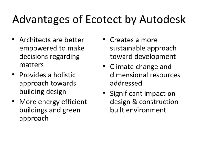 Ecotect Presentation9182011 | PPT