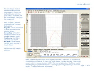Solar Lighting in Ecotect | PDF