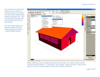 Solar Lighting in Ecotect | PDF
