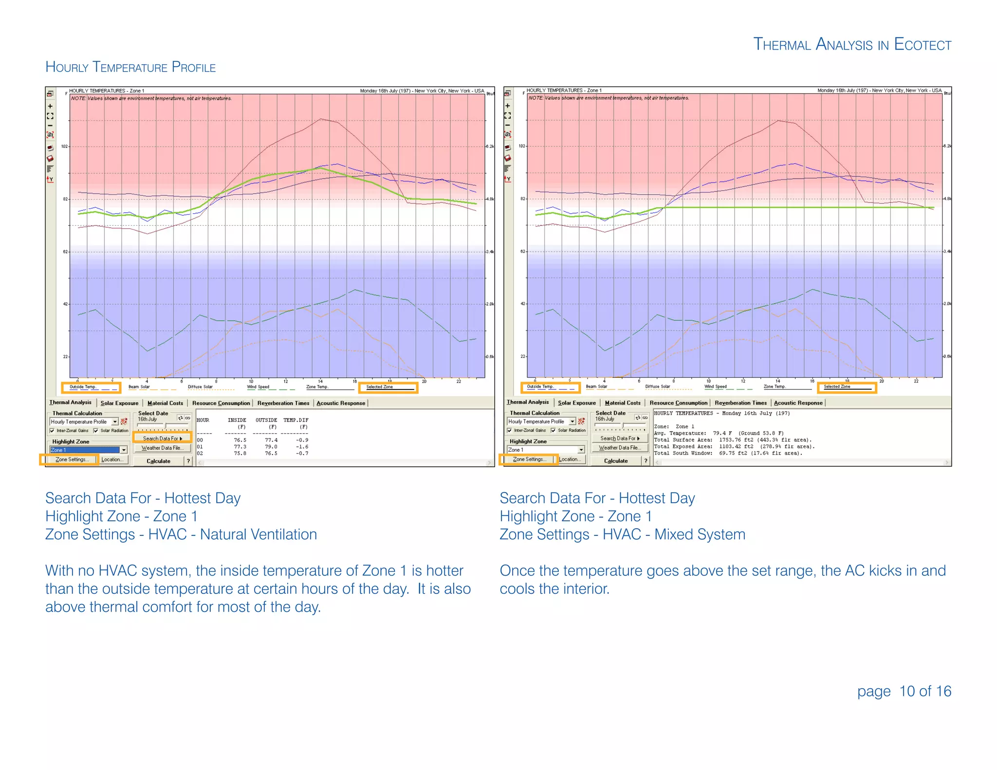 Thermal Analysis in Ecotect | PDF