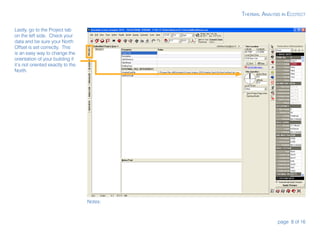 Thermal Analysis in Ecotect | PDF