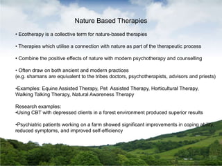 Ecotherapy research presentation slides ukcp research conference 2013 ...