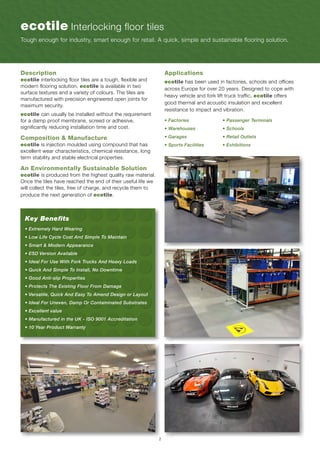Ecotile Industrial Flooring brochure | PDF