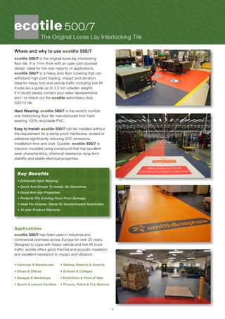 Ecotile Industrial Flooring brochure | PDF
