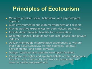In-Depth Exploration of Eco-Tourism Principles and Practices | PDF
