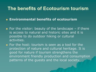 In-Depth Exploration of Eco-Tourism Principles and Practices | PDF