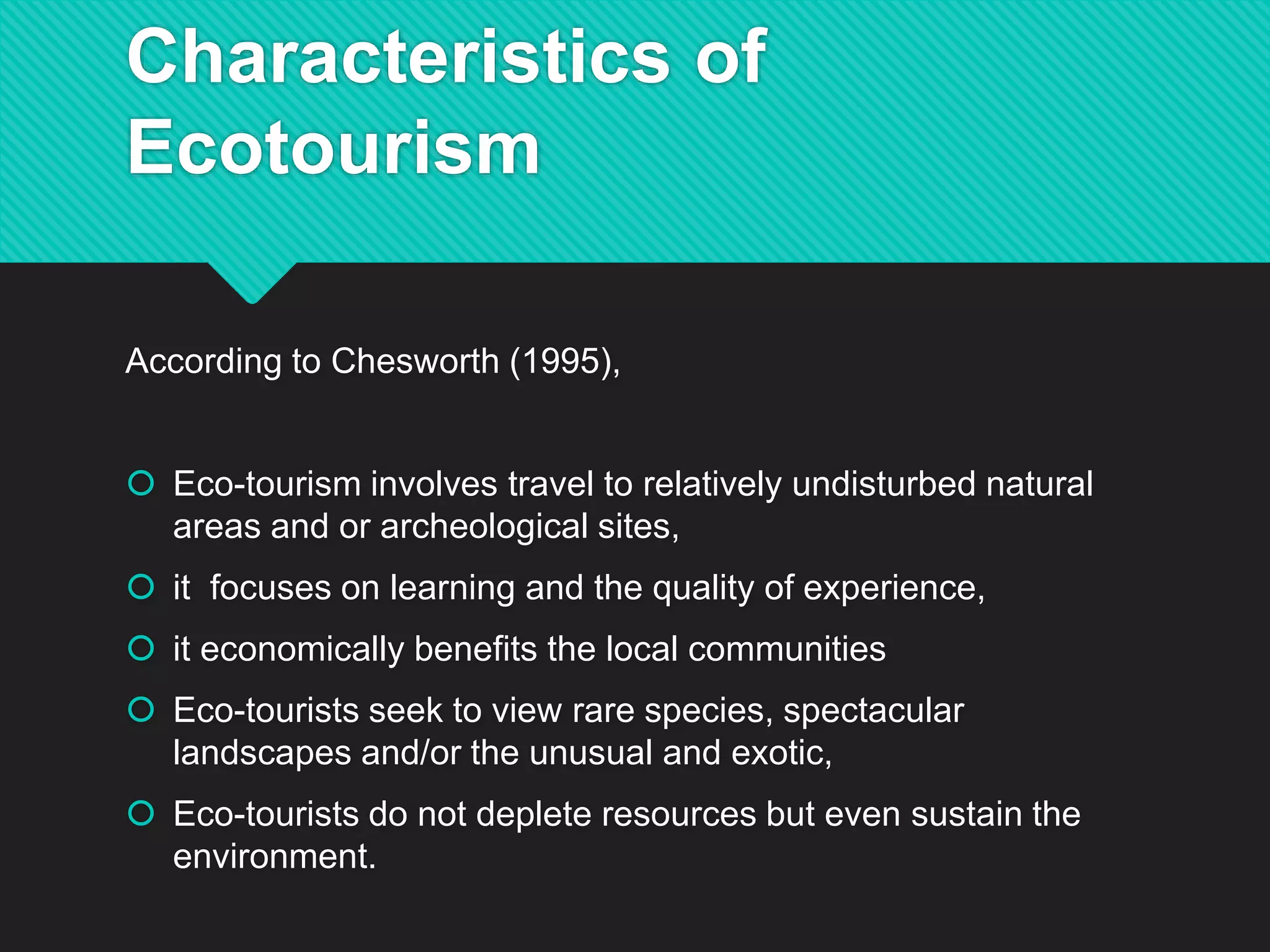 ECOTOURISM OPPORTUNITIES AND CHALLENGEs | PPTX