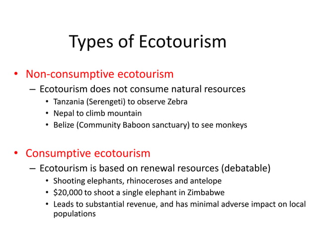 ecotourism benefits and types of ecotourism | PPTX | Africa Travel ...