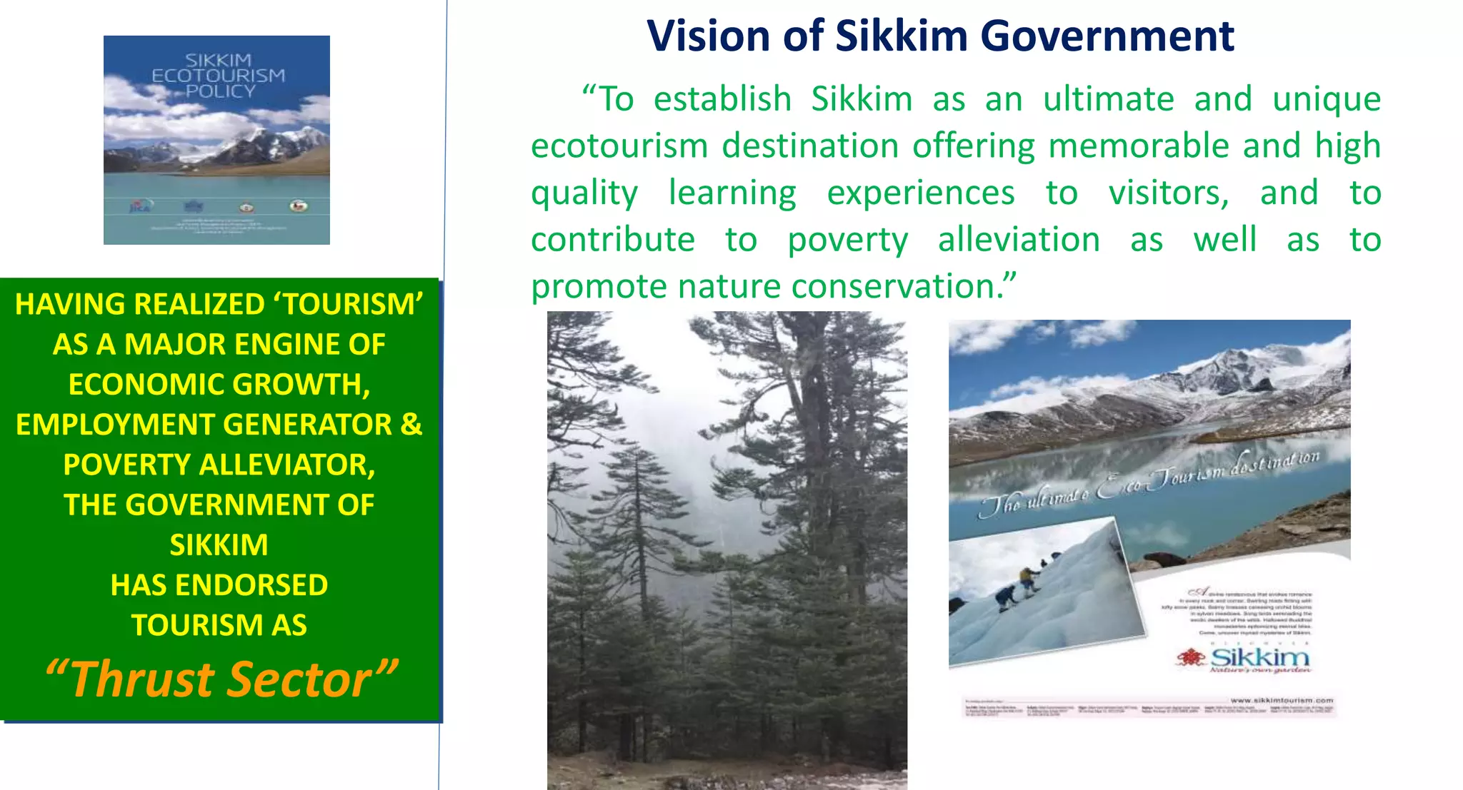 Eco tourism and sustainable development sikkim india june 18 | PPTX
