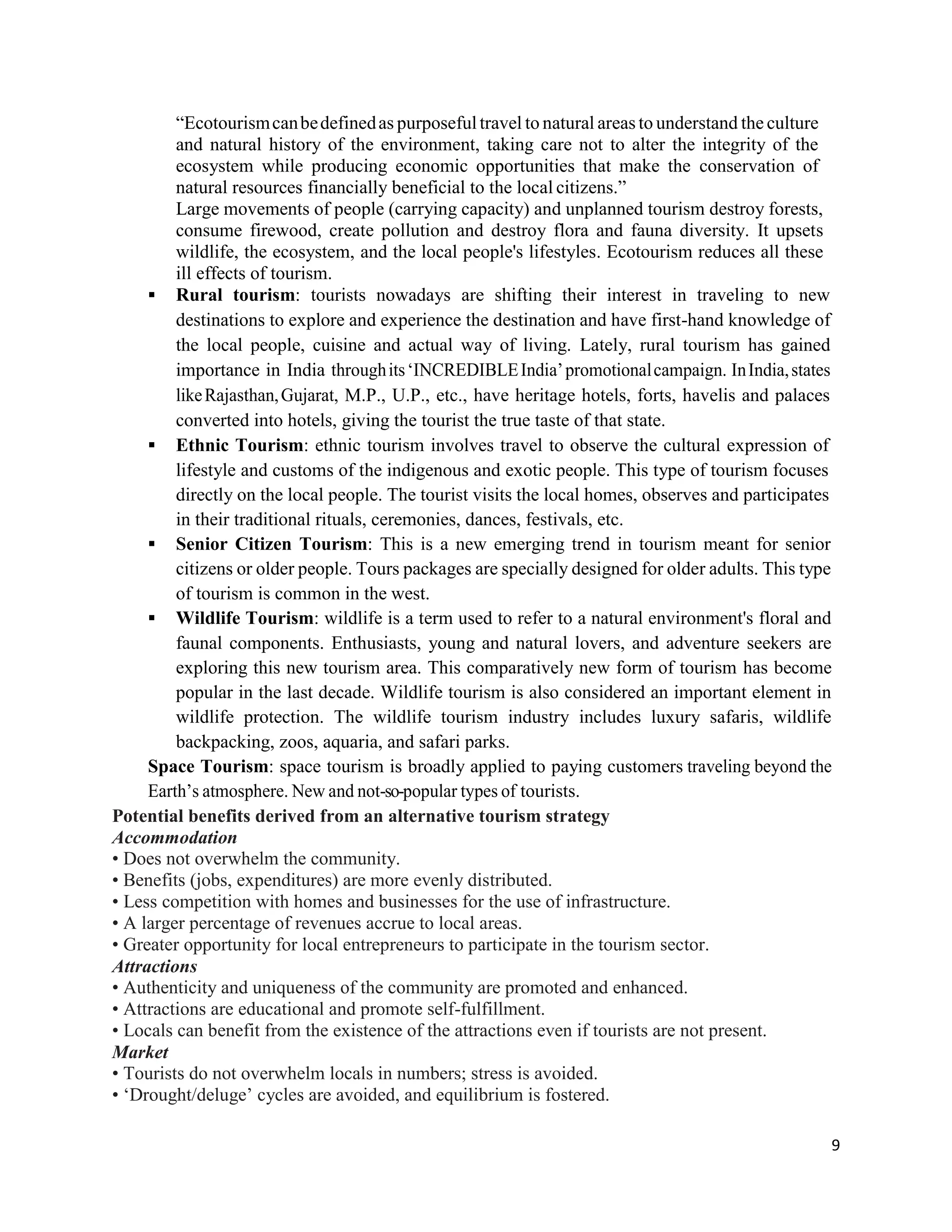 Ecotourism development and principles and management | PDF