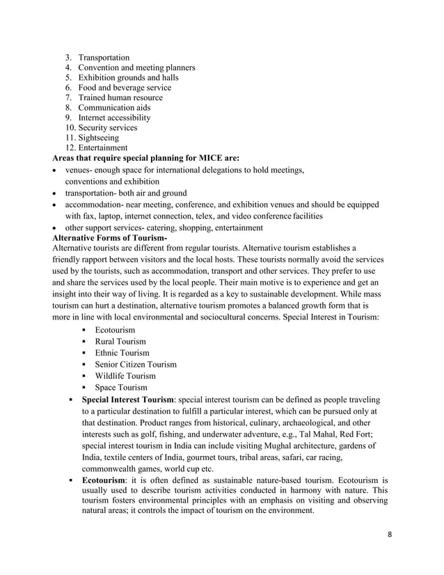 Ecotourism development and principles and management | PDF