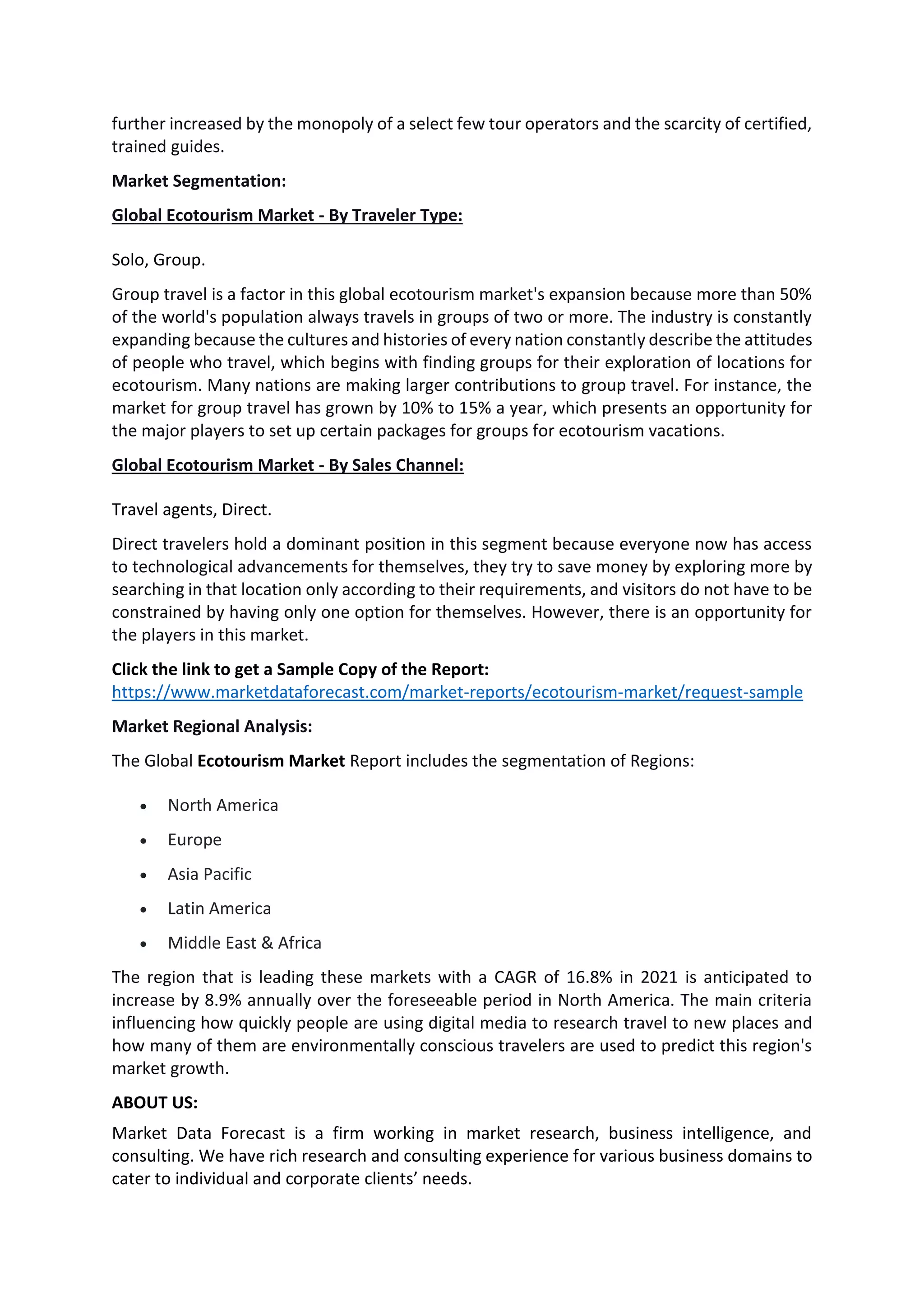 Ecotourism Market | PDF