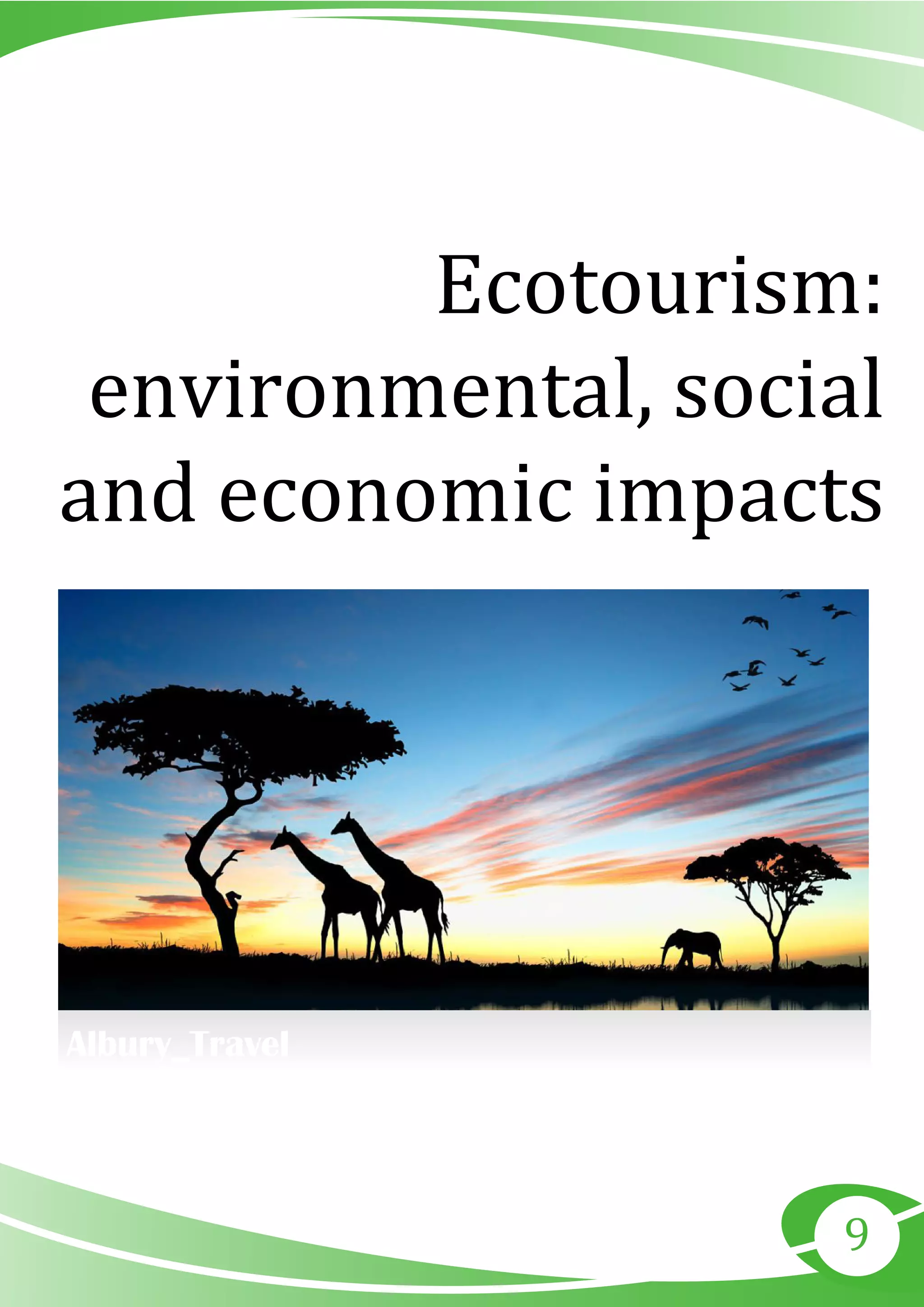 Ecotourism (Toward Namibia 2030) | PDF