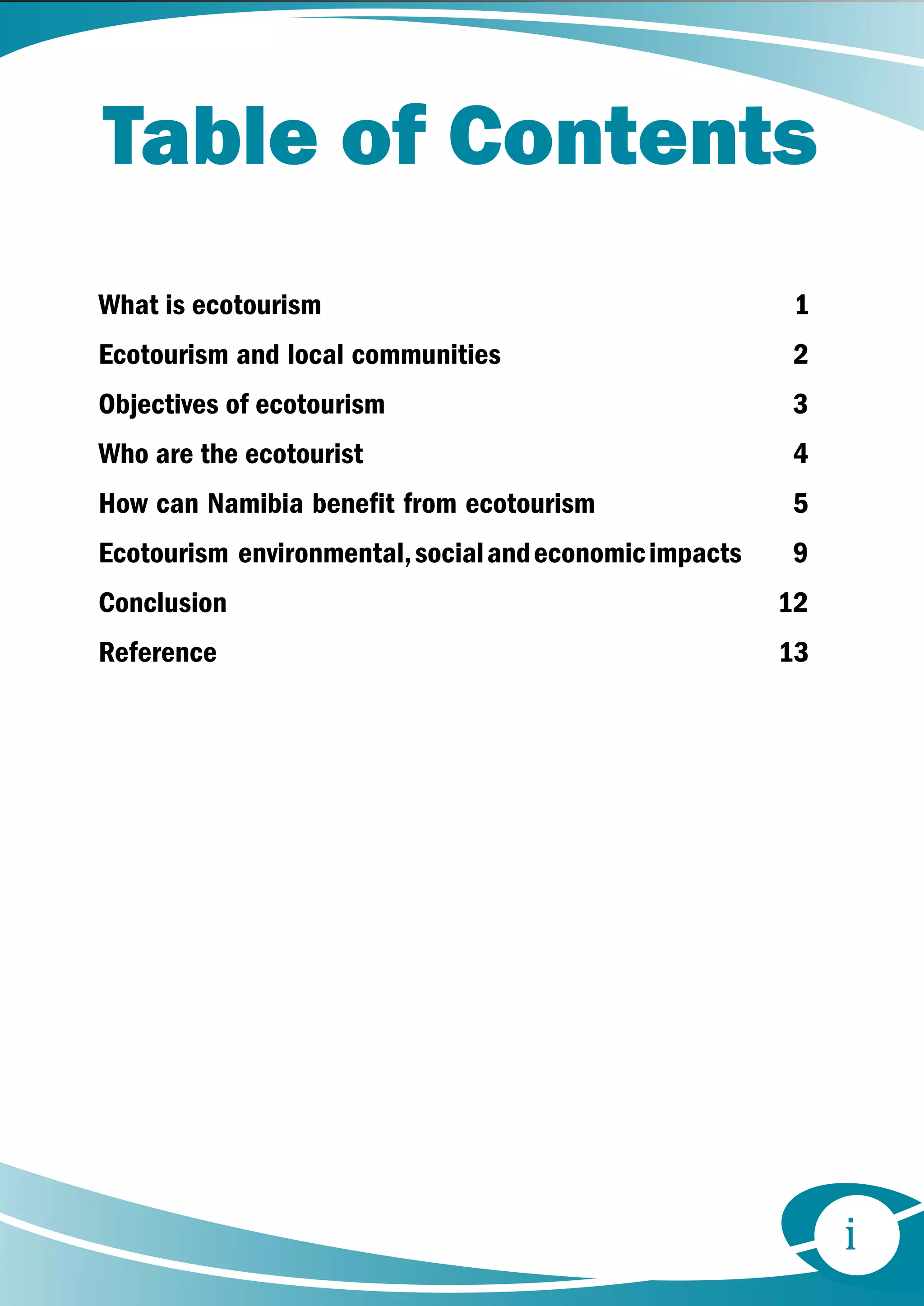 Ecotourism (Toward Namibia 2030) | PDF
