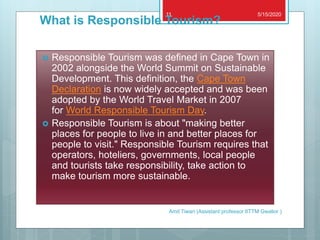 Ecotourism; responsible tourism; voluntary tourism; community based ...