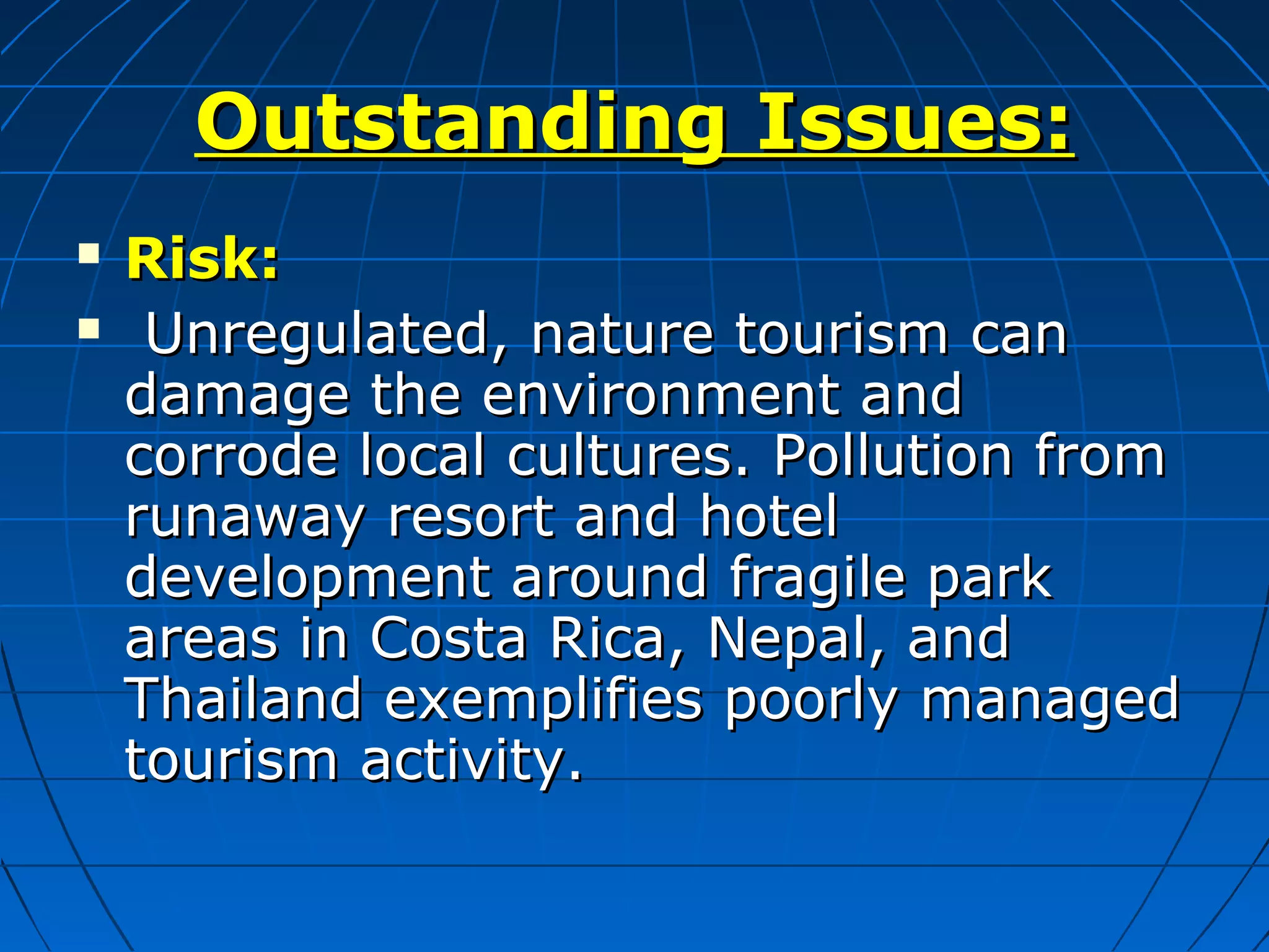 Ecotourism & sustainable tourism pp satish menon | PPT