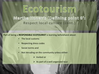 Ecotourism: What is it? - PowerPoint | PPSX