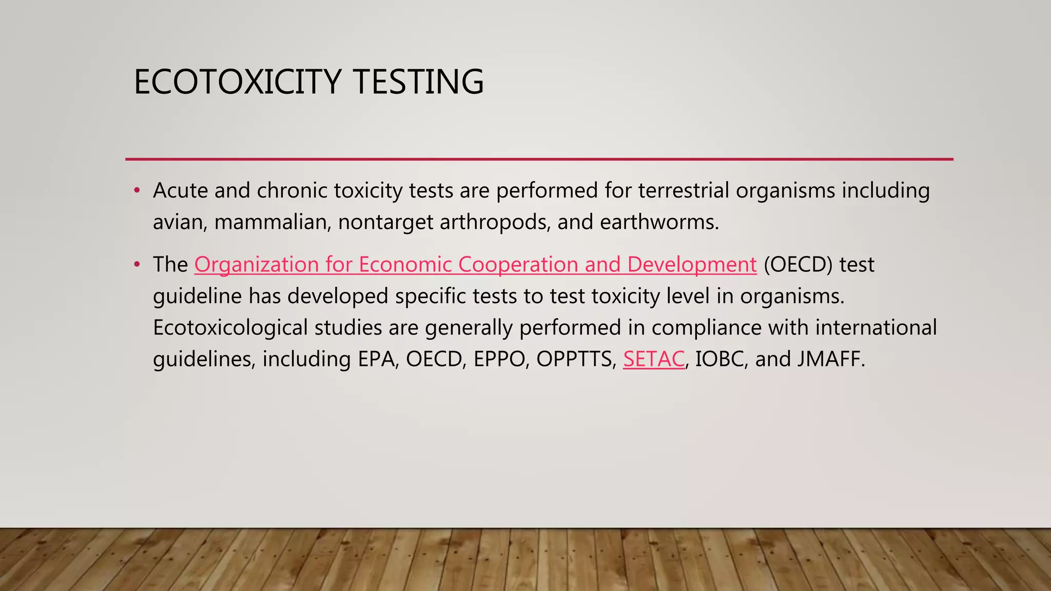 Ecotoxicology & ecotoxicity | PPTX