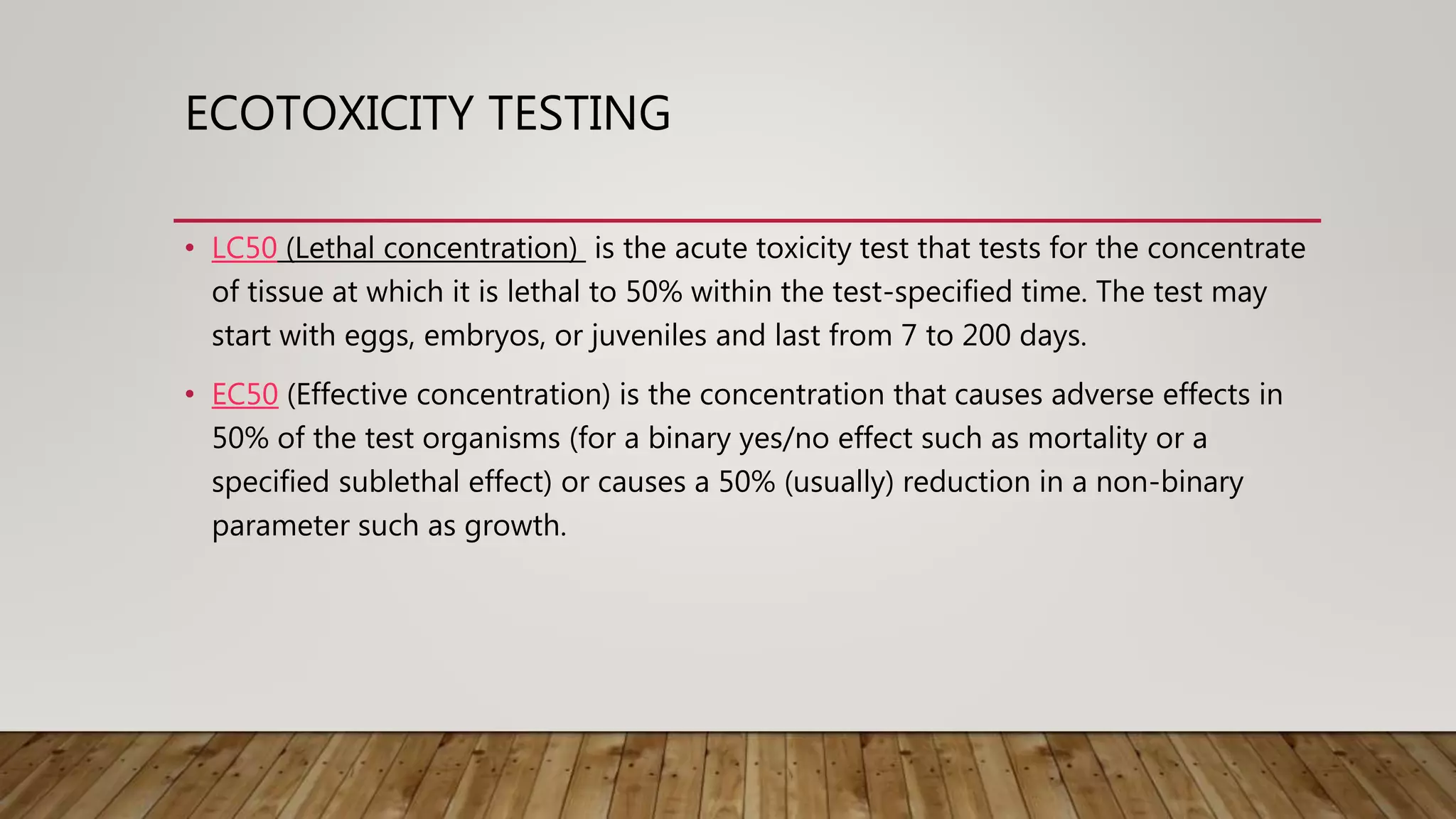Ecotoxicology & ecotoxicity | PPTX