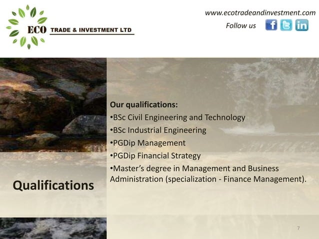 Eco Trade and Investment Ltd | PPT
