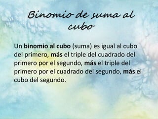 BINOMIO AL CUBO | PPTX