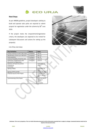 Eco Urja Solar Solar Opportunity | PDF | Power and Energy Industry ...