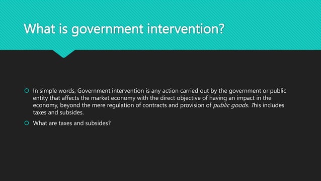 Government Intervention | PPT