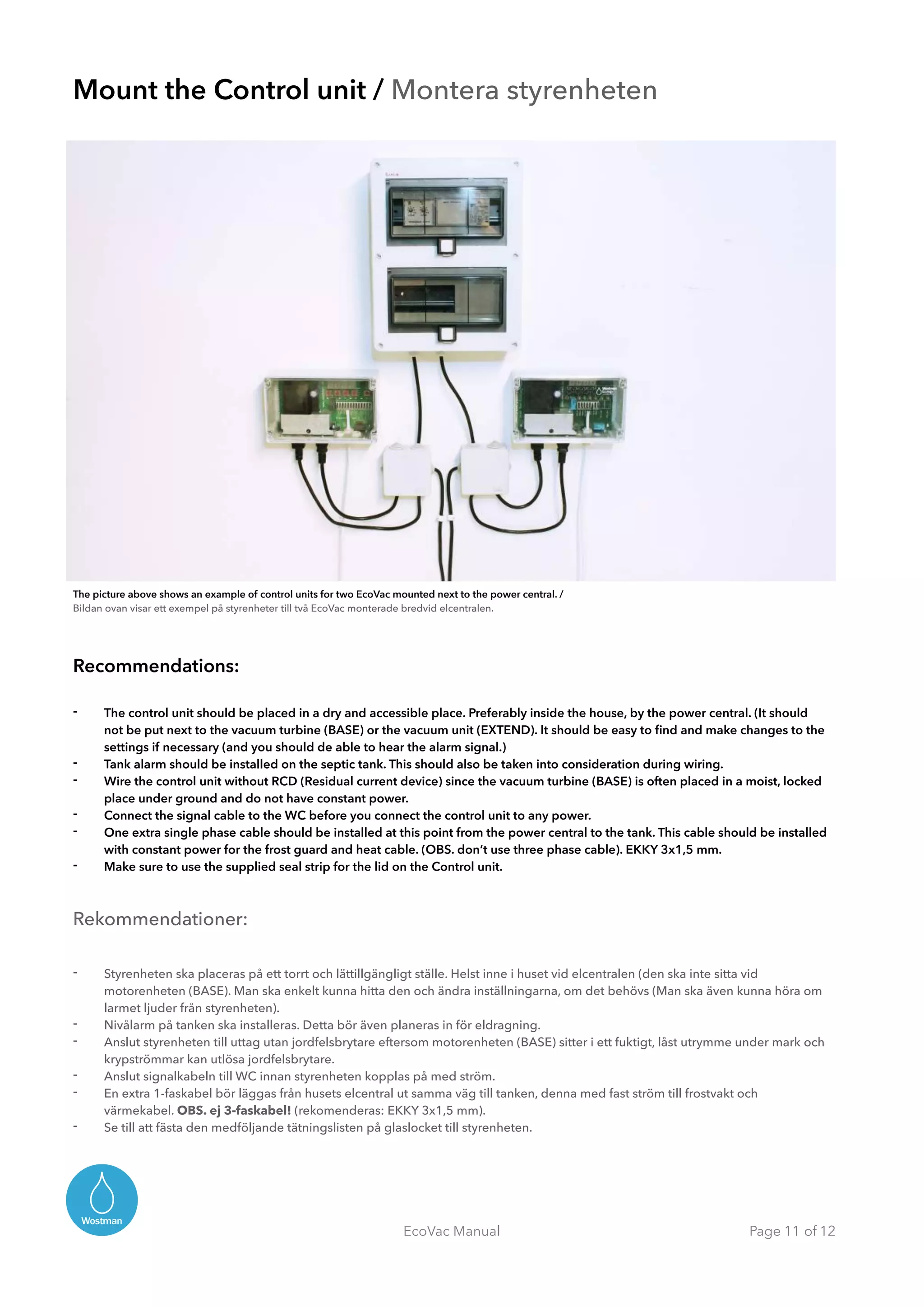 EcoVac manual_2019 swedish and english | PDF