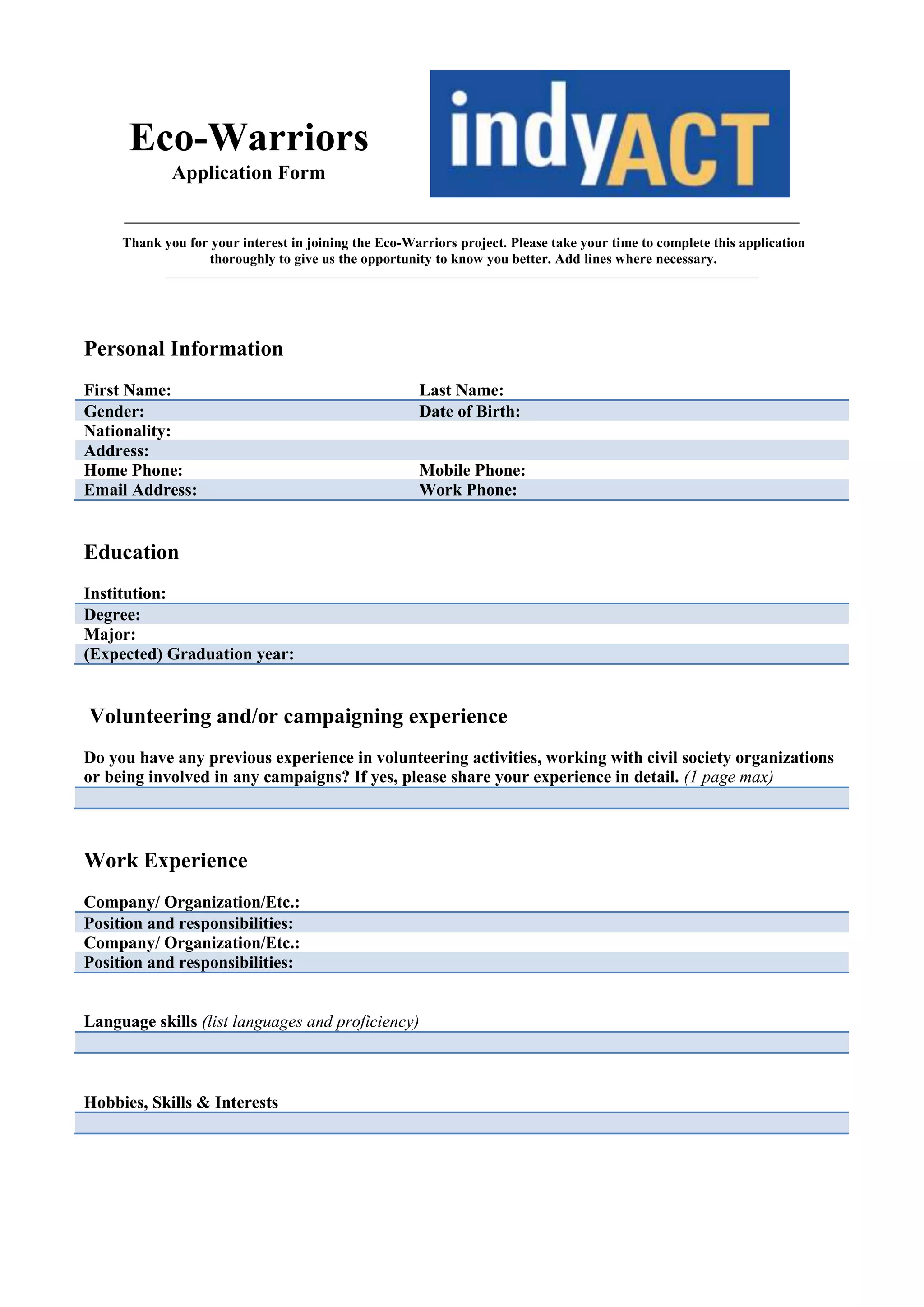 Eco warriors application English | PDF