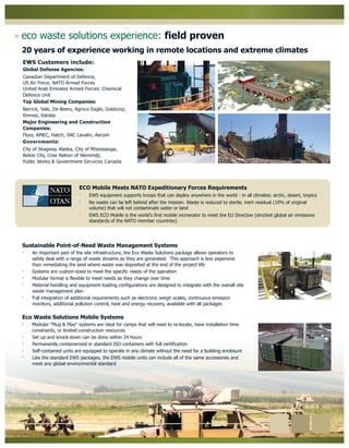 Eco Waste Solutions for Global Militaries | PDF