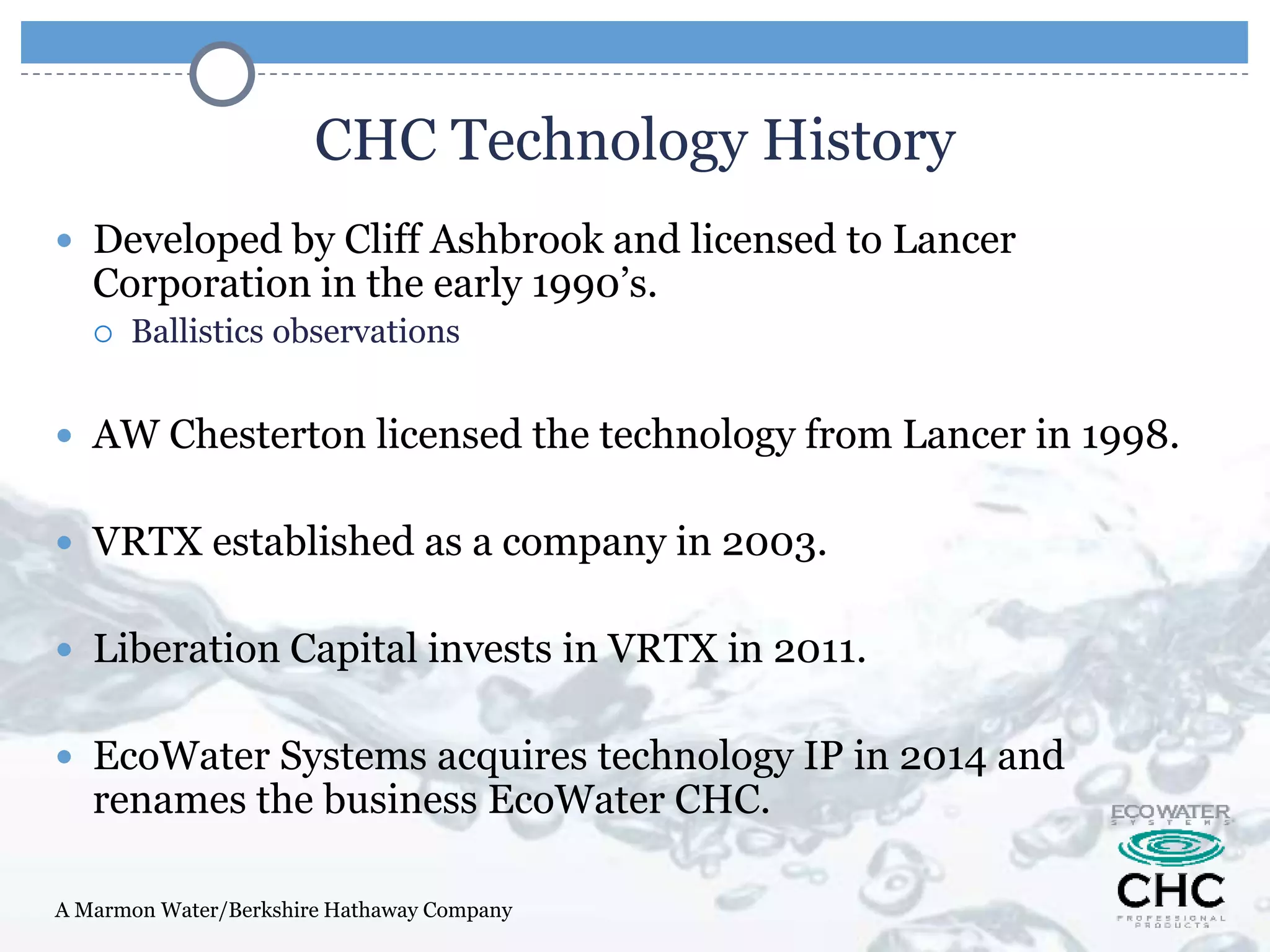 Ecowater CHC Chemical Free Cooling Tower Water Treatment System | PPTX
