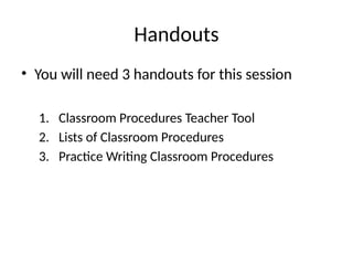 ECP2.4-Classroom-Module-Procedures-and-Routines-1.pptx | Educational ...