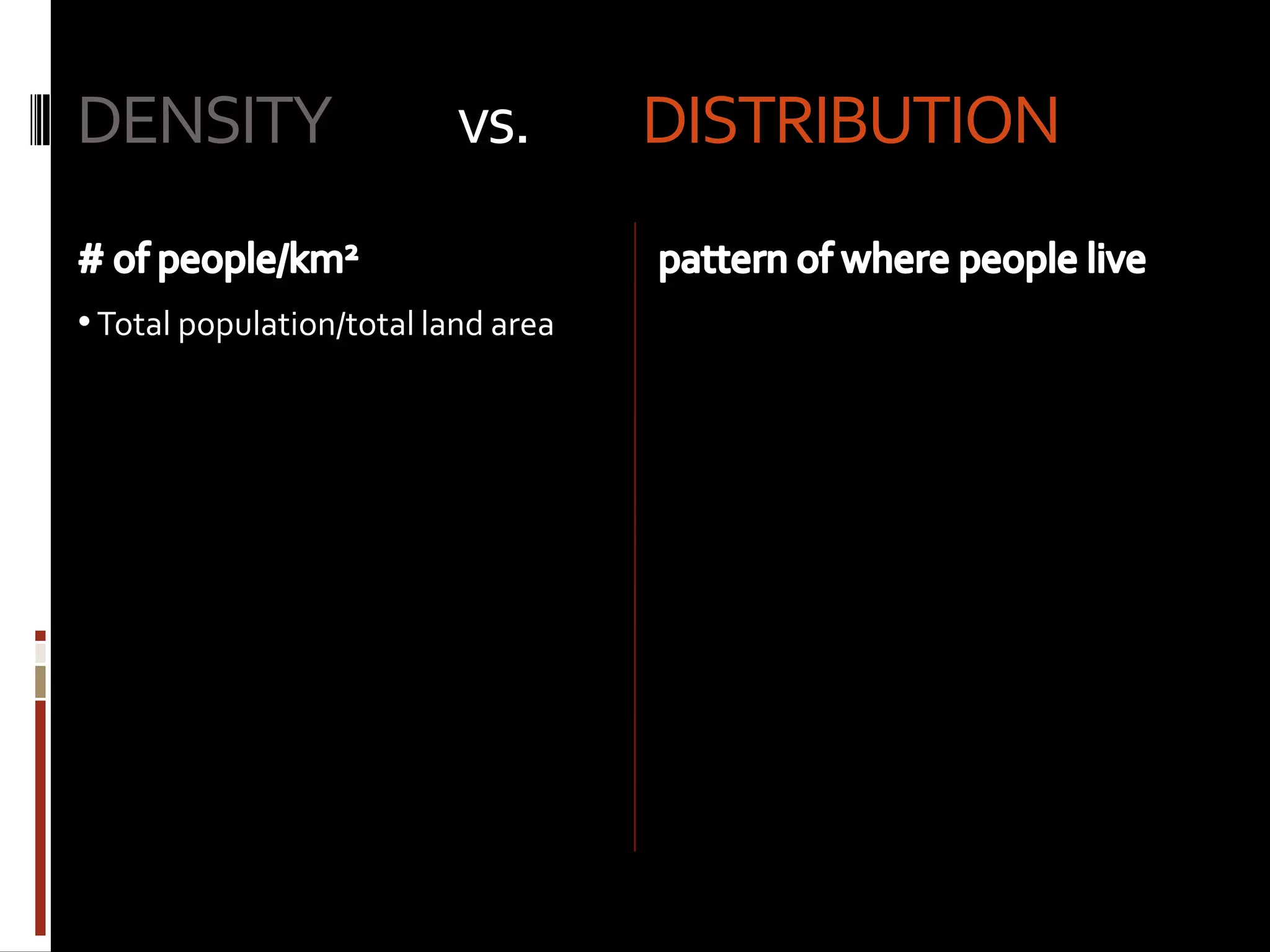 Population Density & Distribution | PPTX