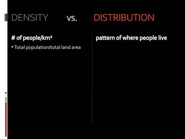 Population Density & Distribution | PPTX | Geography | Science