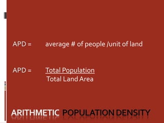 Population Density & Distribution | PPTX