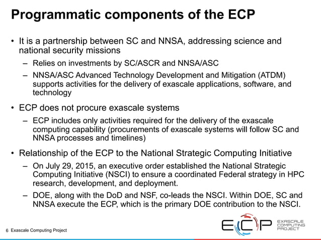 Exascale Computing Project (ECP) Update | PPT