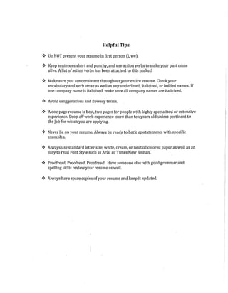 Ecp how to build a resume | PDF