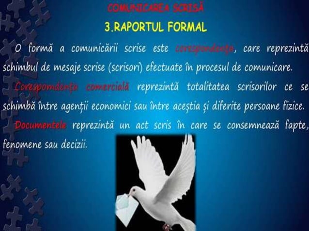 Tipuri de comunicare - Raportul formal | PPTX