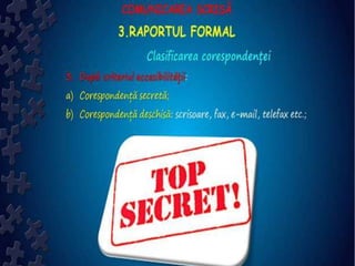 Tipuri de comunicare - Raportul formal | PPTX