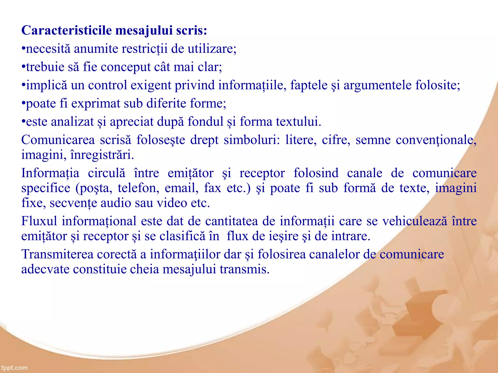 Comunicarea scrisa | PPT