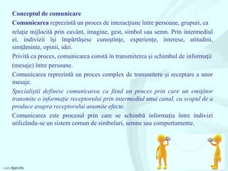 Elemenetele comunicarii | PPT