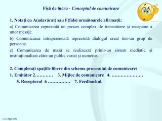 Elemenetele comunicarii | PPT