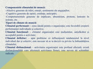 Climatul de munca. Tipuri de personalitate umana | PPT