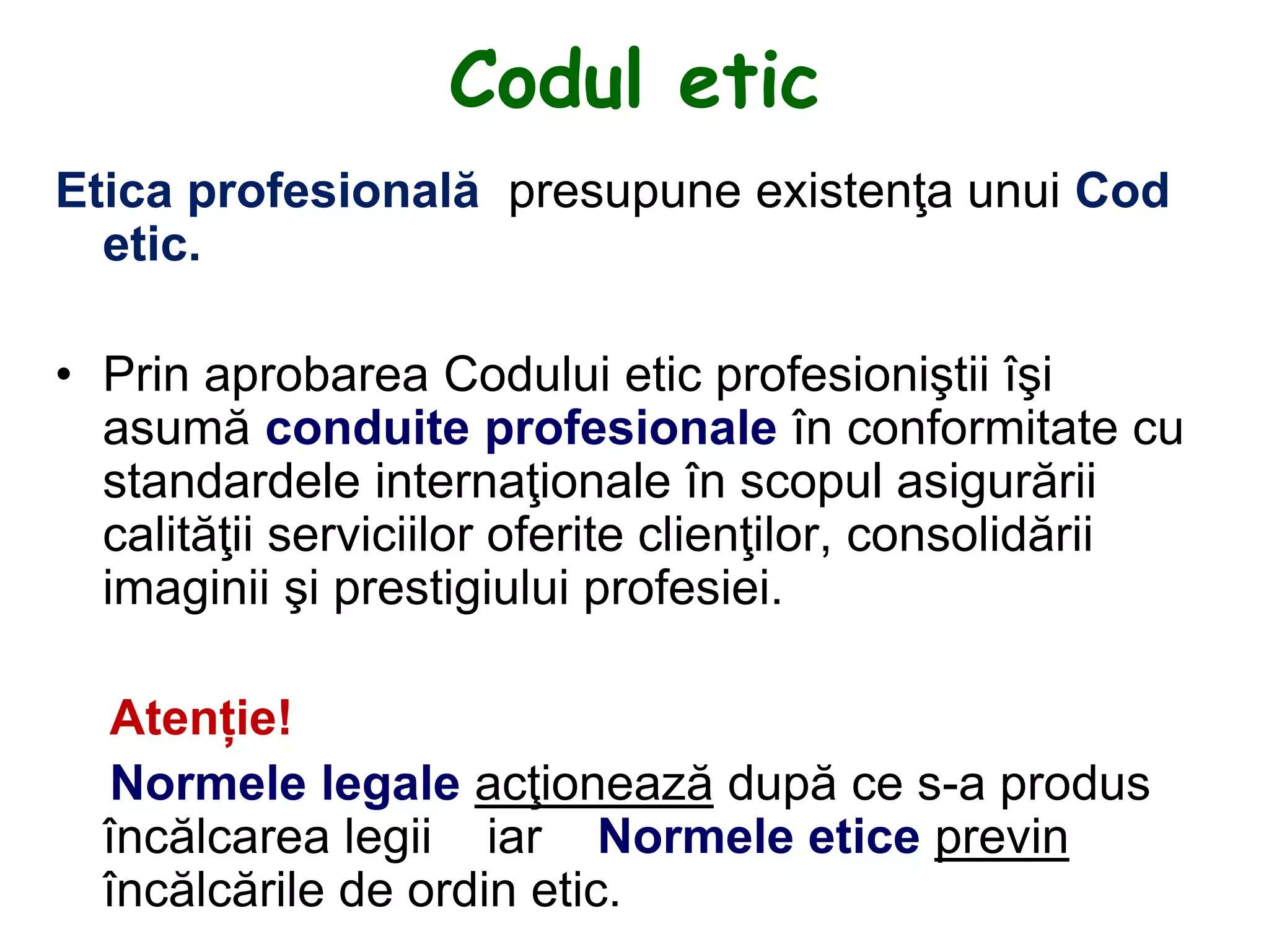 Etica profesionala | PPT