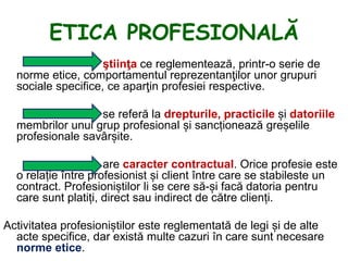 Etica profesionala | PPT