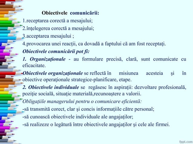 Obiectivele si functiile comunicarii | PPT