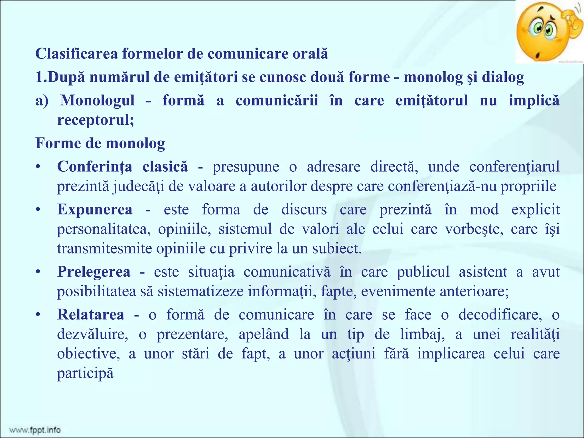 Comunicarea orala | PPT