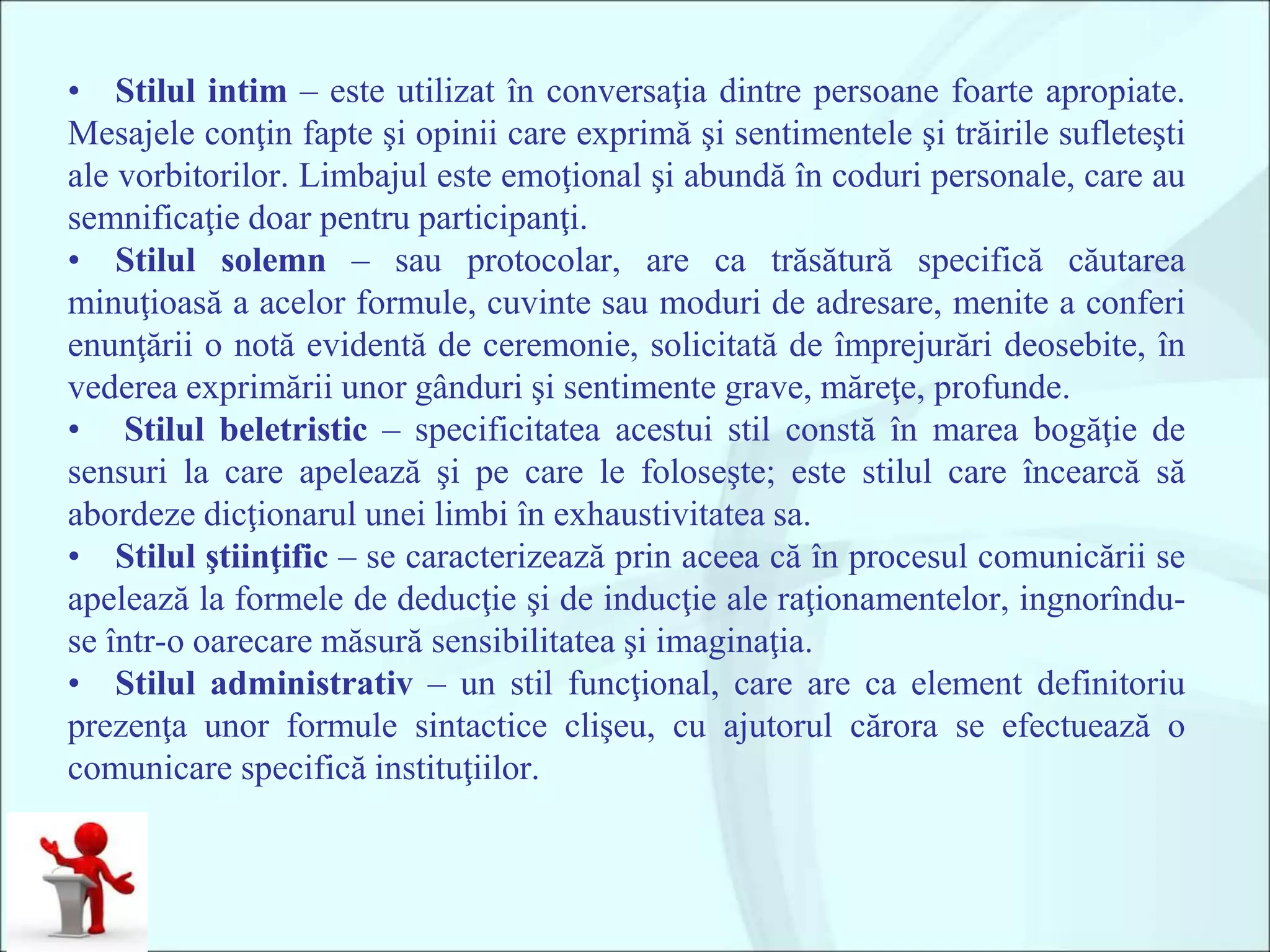 Stiluri de comunicare orala | PPT