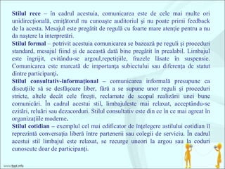 Stiluri de comunicare orala | PPT