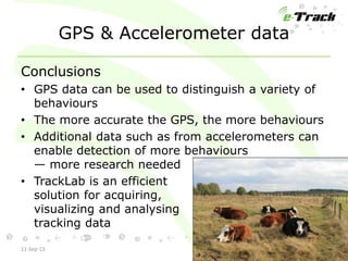 Animal behaviour analysis with GPS and 3D accelerometers | PPT